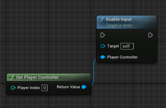 【UE5】 Enable Input