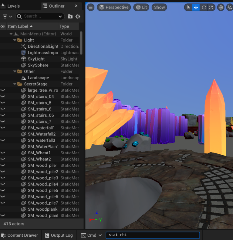 【UE5】Instanced Static Meshを活用してゲームパフォーマンスを向上させる