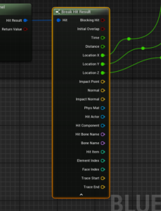 【UE5】 Break Hit Result