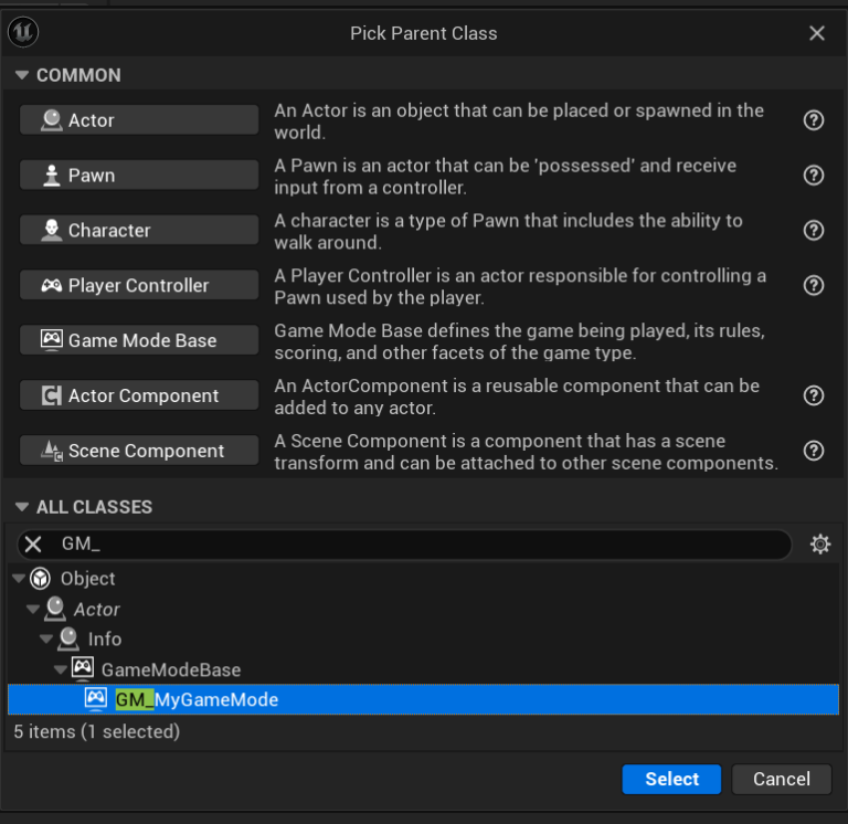 【UE5】GameModeクラスを作成する【2D】
