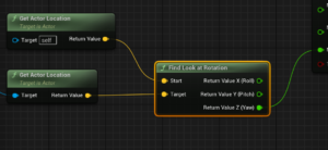 【UE5】 Find Look at Rotation
