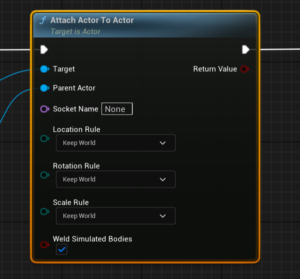 【UE5】 Attach Actor To Actor