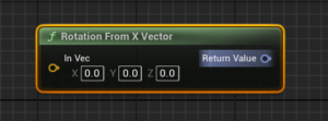 【UE5】 Rotation From X Vector