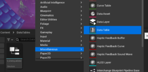 【UE5】 Get Data Table Row