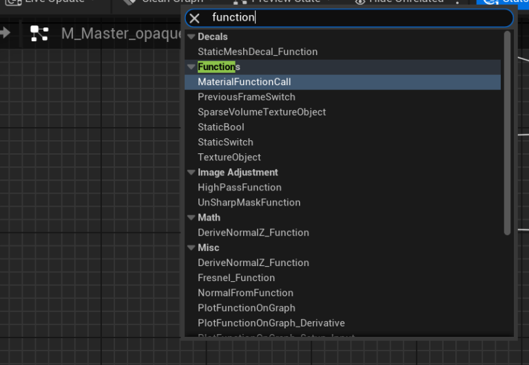 【UE5】 Material FunctionCall