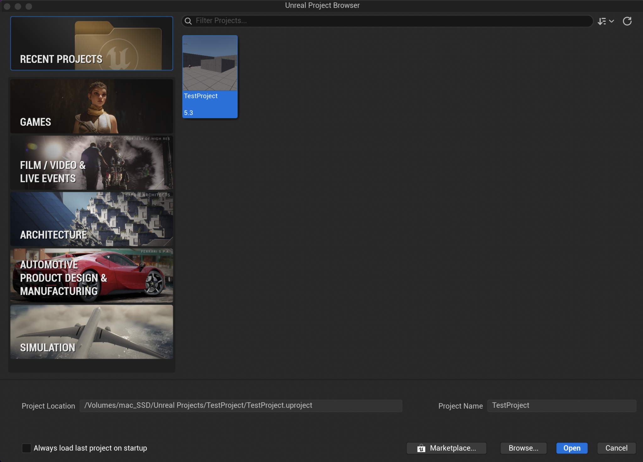 【UE5】プロジェクト作成【iOSモバイル】