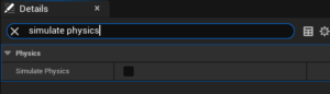 【UE5】 Set Simulate Physics